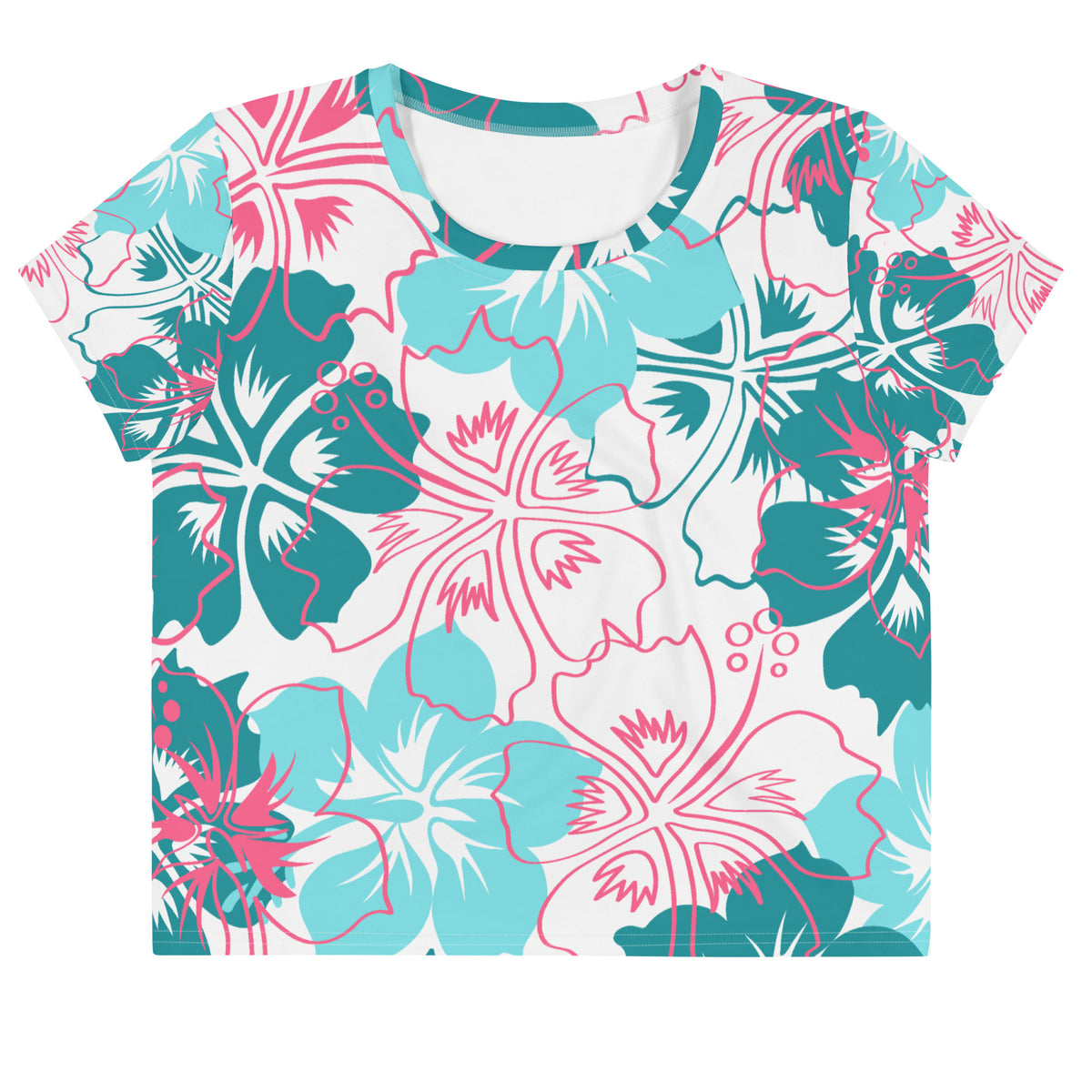 Hibiscus Crop Tee – Coastal Caribbean